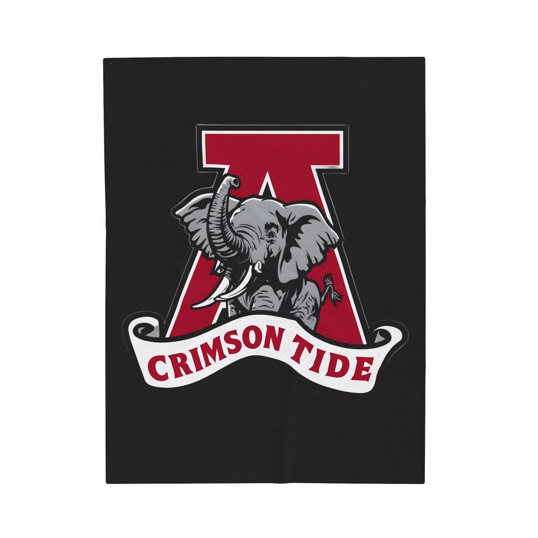 Alabama Crimson Tide Velveteen Plush Blanket - Etsy