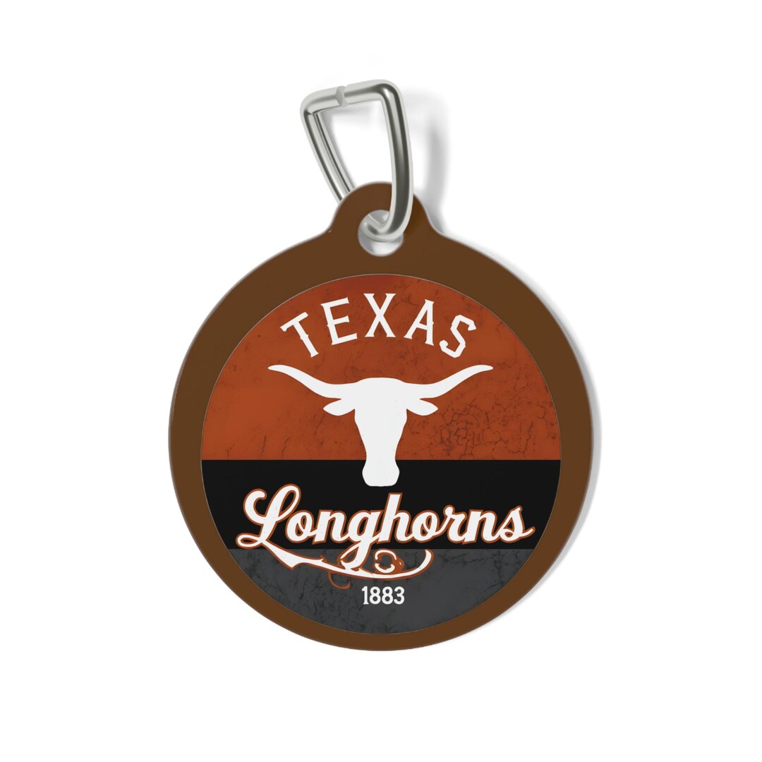 Texas Longhorns Pet Tag, Custom Pet ID, Dog Name Tag, Cat Tag ...