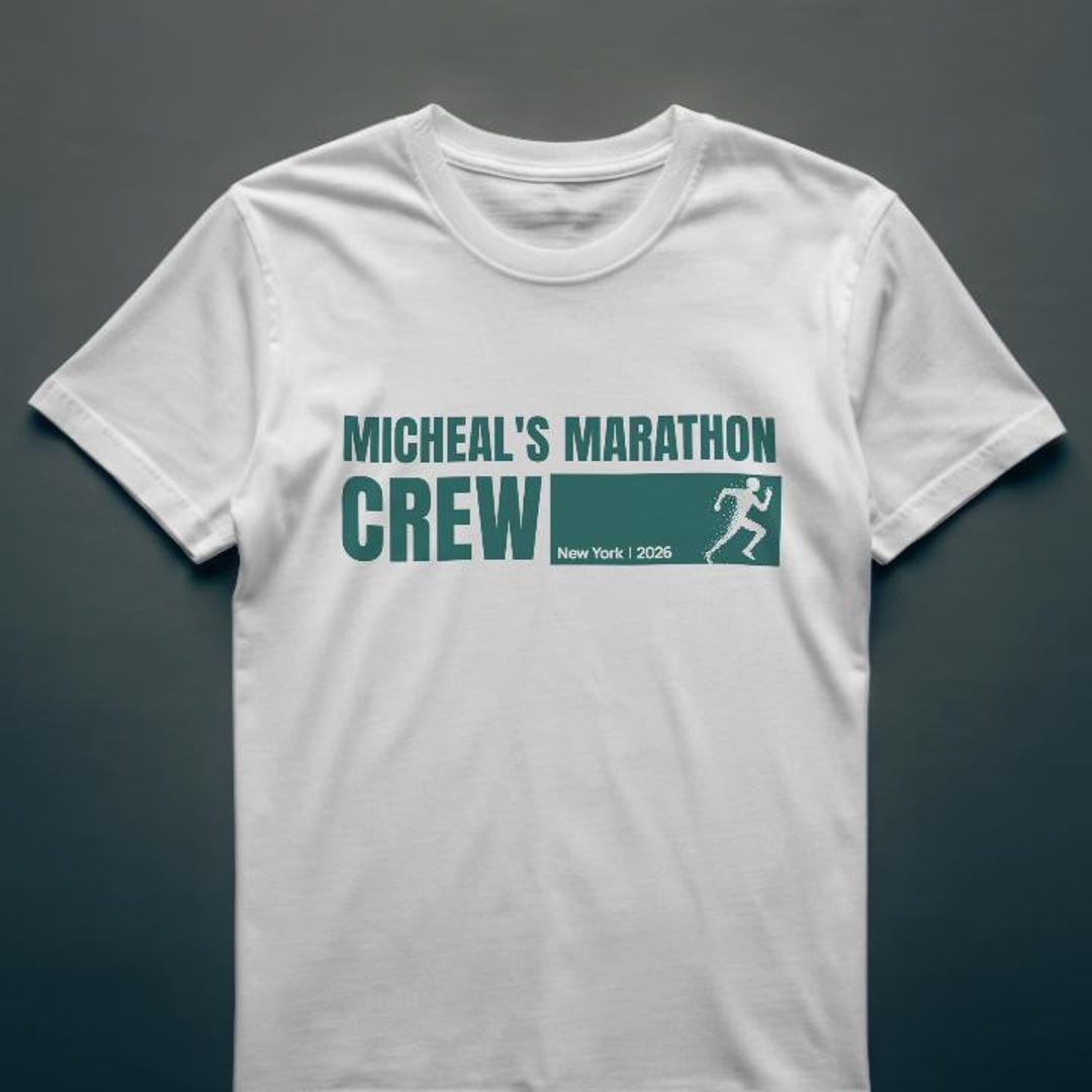 Custom Marathon Support Crew T-shirt: Matching Runner's Race Team - Etsy
