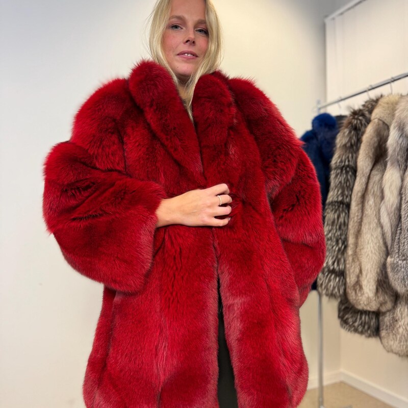 Red Fox Fur Coat - Etsy