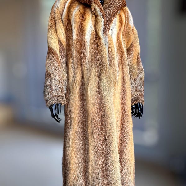 Red Fox Fur Coat - Etsy