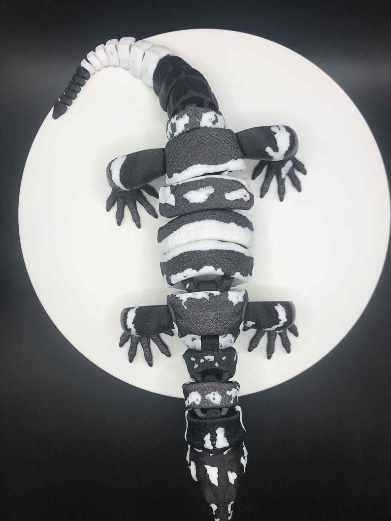 3D Printed Articulated Lace Monitor Lizard: Flexible Reptile Fidget ...