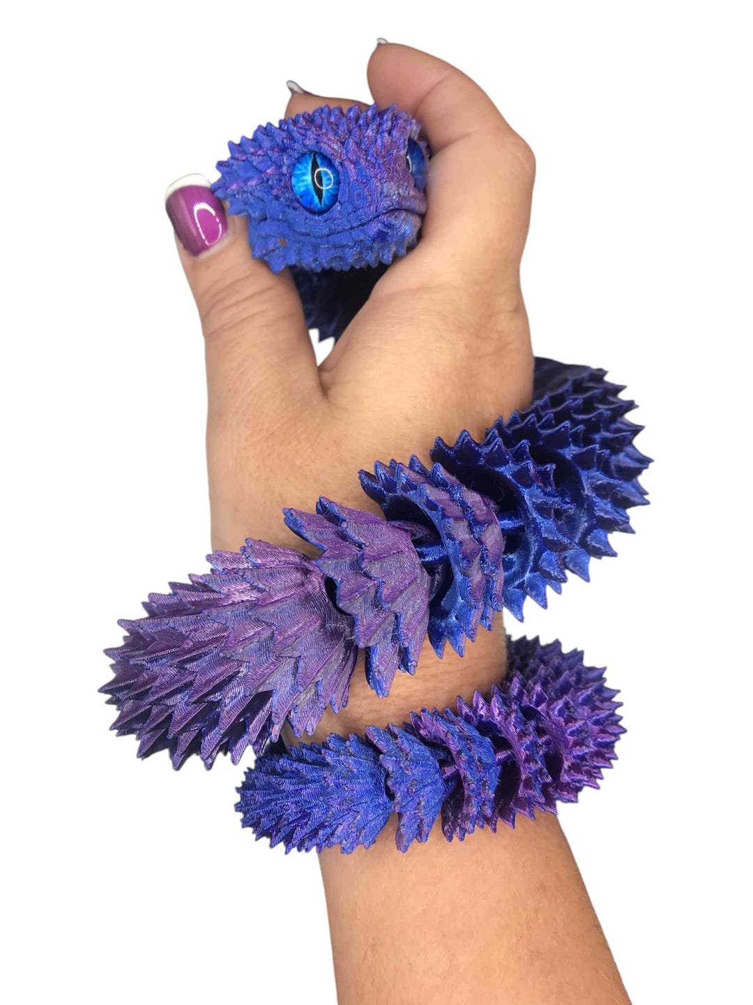 3D Printed Articulated Brush Viper Snake: Flexible Fidget Desk Decor - Etsy