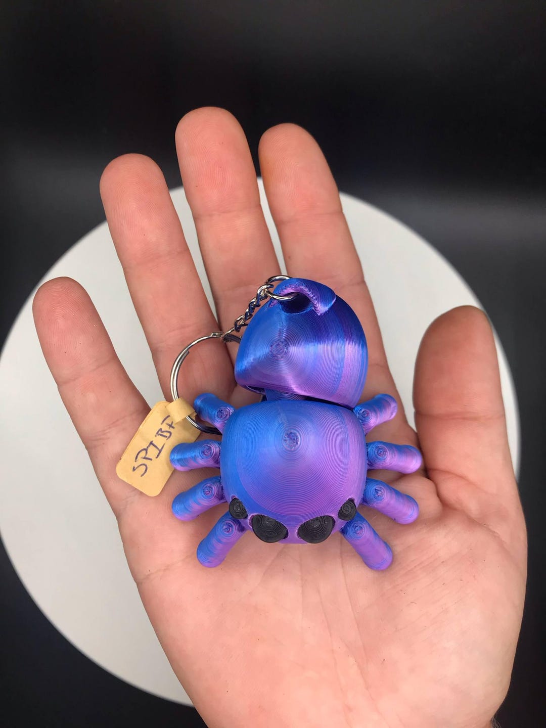 Spider Keychain – 3D Printed Wiggly Spider, Perfect for Halloween & Bug ...