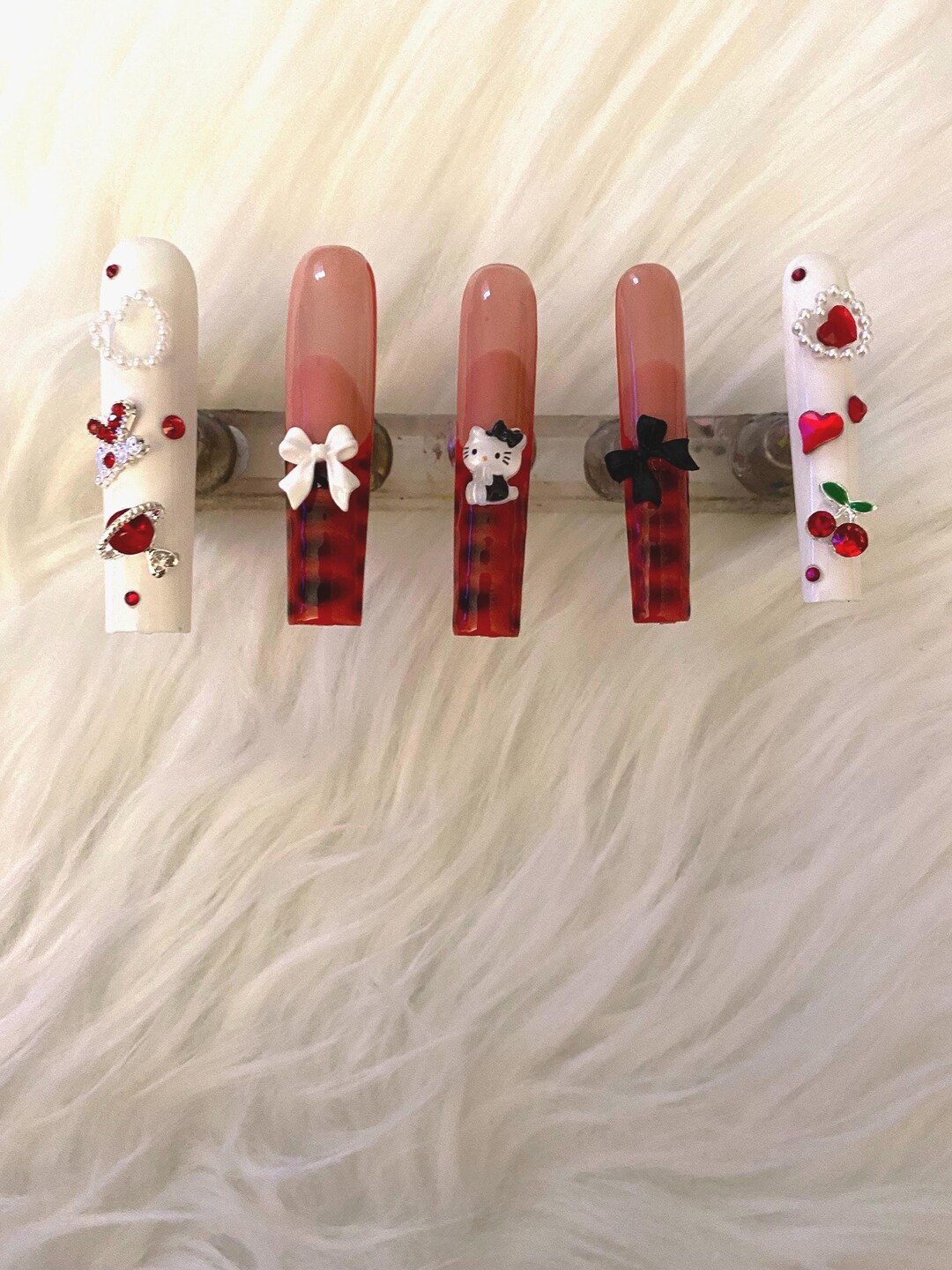 3X Crocodile Kitty Nails - Etsy