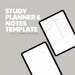 Study Planner & Notes Template - Printable A4 Size - Etsy