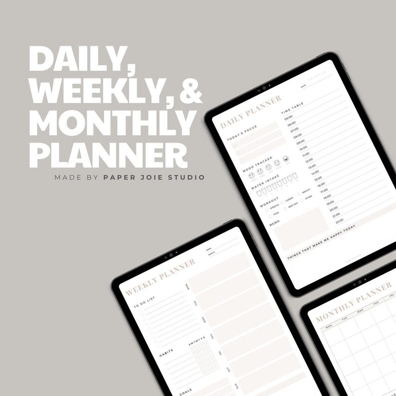 Printable Planner - Daily Planner, Weekly Planner, Monthly Planner ...