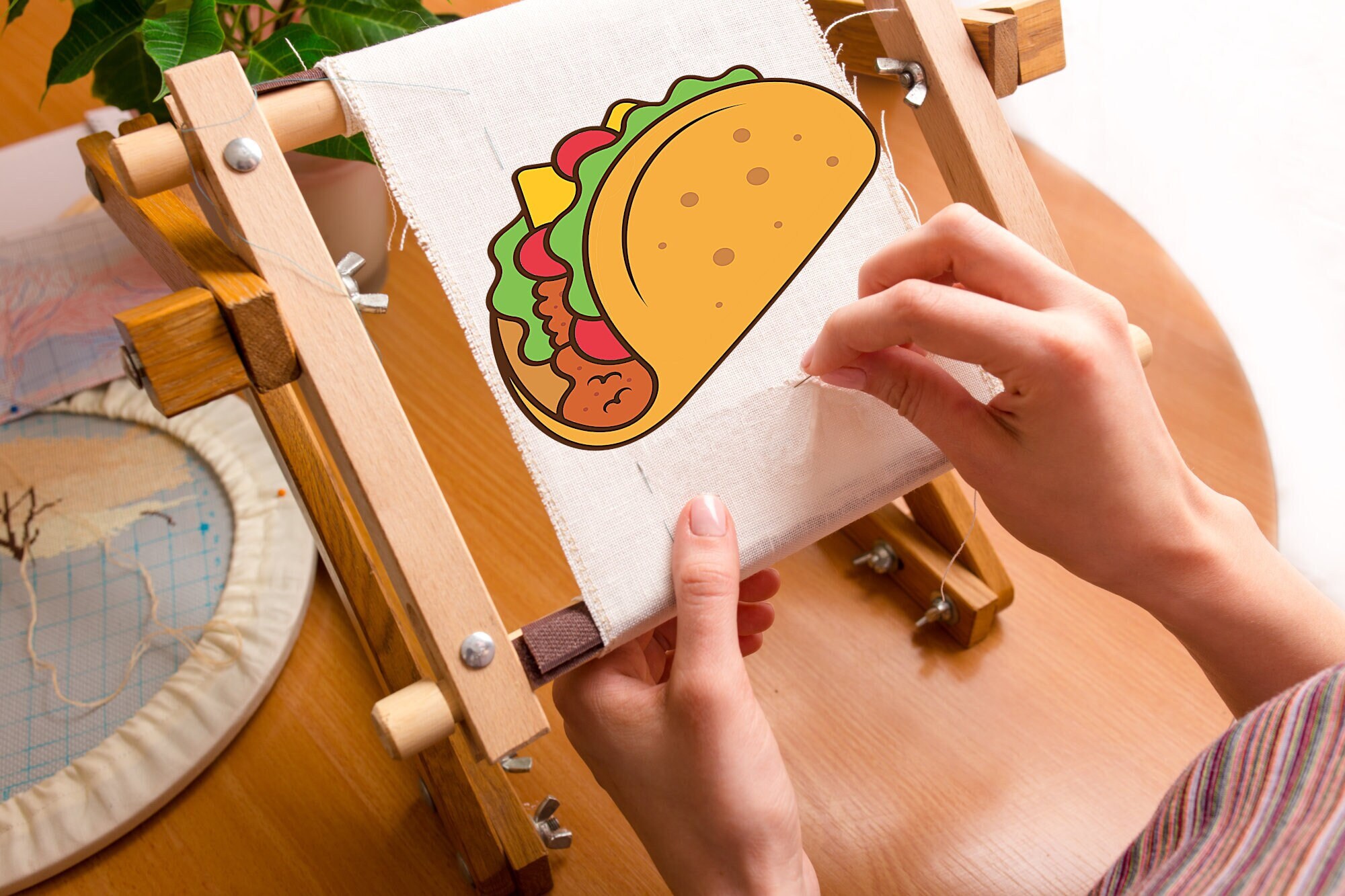 Sewing & Fiber Craft Supplies & Tools Embroidery Taco 6 inch Hand ...