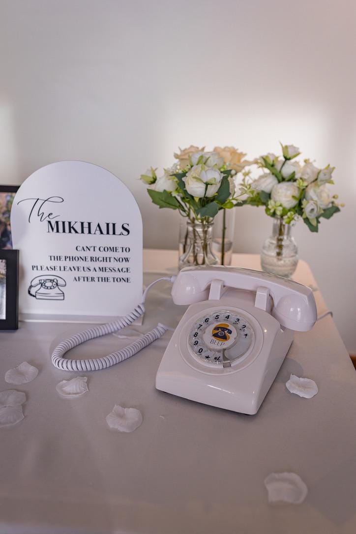 Custom Acrylic Wedding Sign - 8x10 in - Audiobook - Leave Us a Message ...