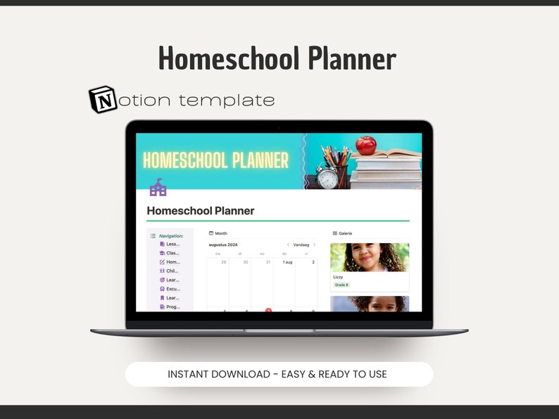Notion HOMESCHOOL Planner / Template Notion Dashboard / Planner ...