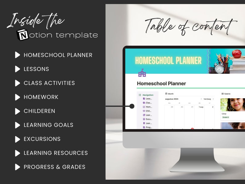 Notion HOMESCHOOL Planner / Template Notion Dashboard / Planner ...