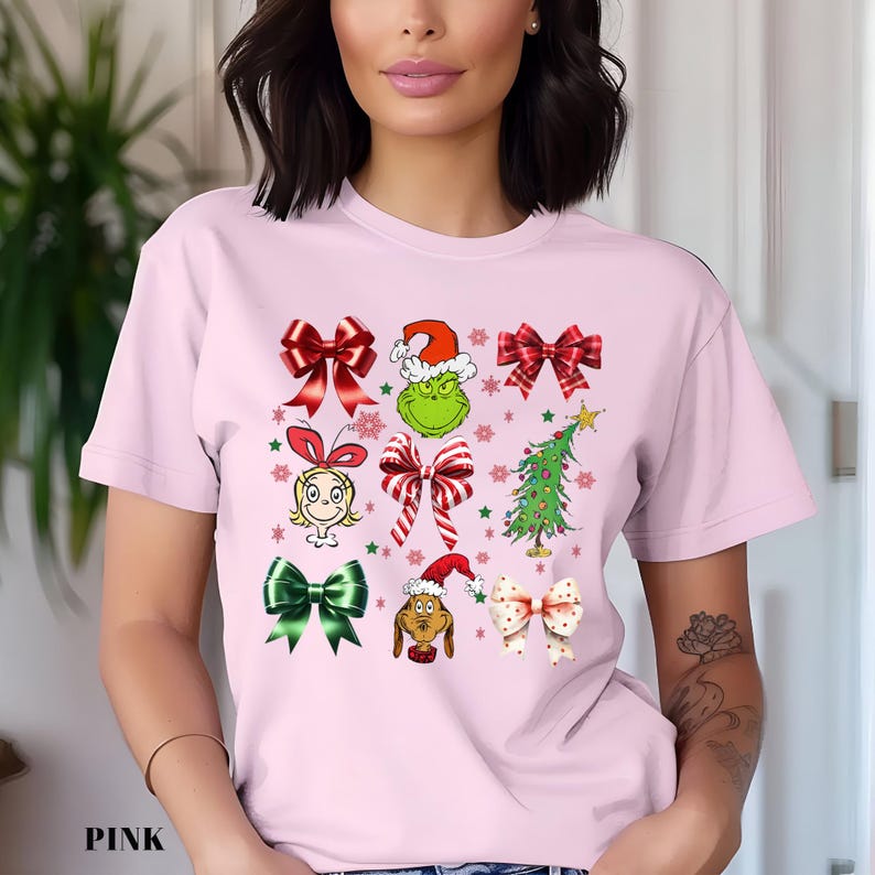 Grinch Christmas Coquette Shirt, Comfort Colors Shirt, Grinch Christmas ...