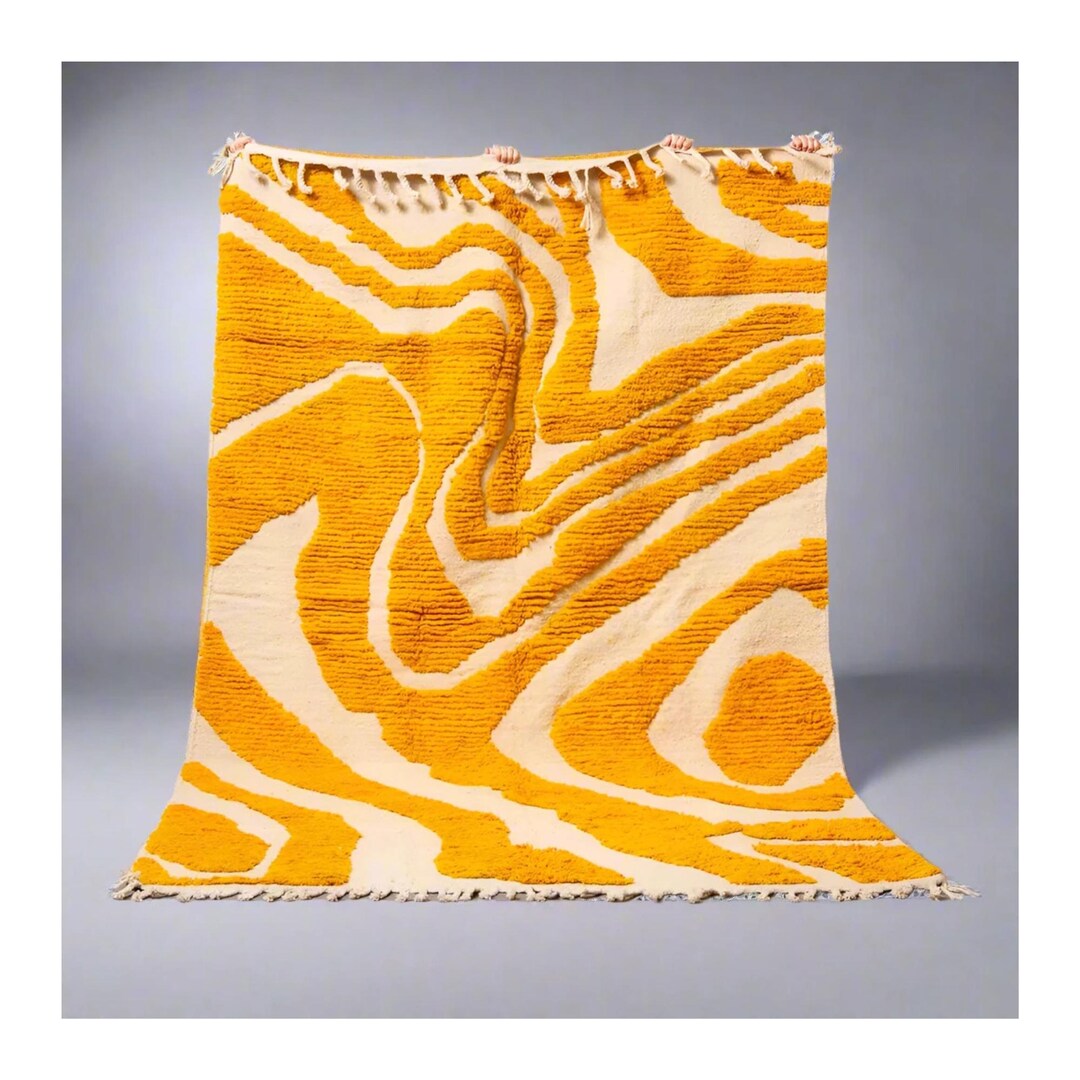 Yellow Moroccan Rug,yellow Rug for Living Room, Moroccan Custom Rug ...