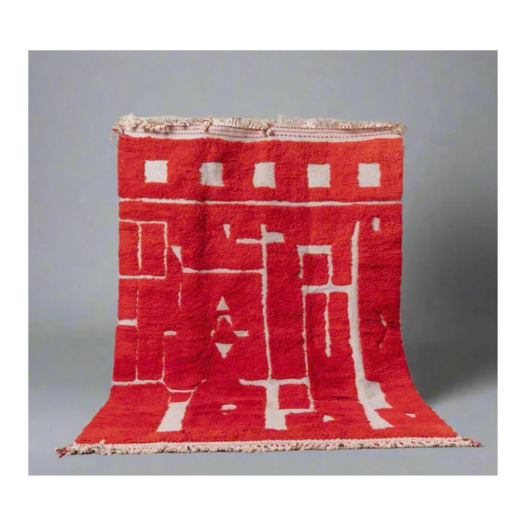 Red Moroccan Rug - Red Berber Carpet - Costum Moroccan Rug - Red Rug ...