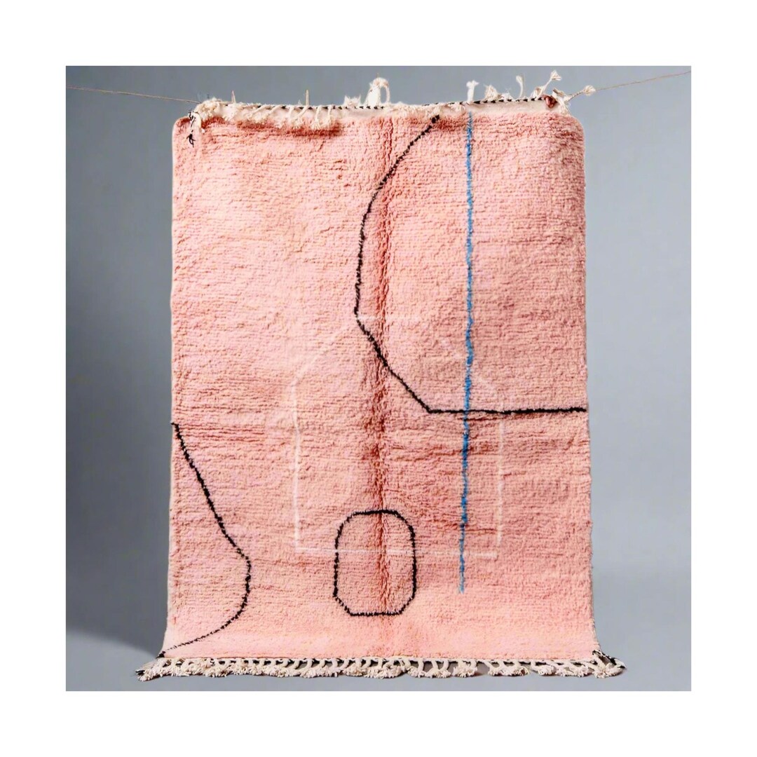 57% Off**handcrafted Terracotta Pink Rug – Bohemian Tufted Accent Piece ...