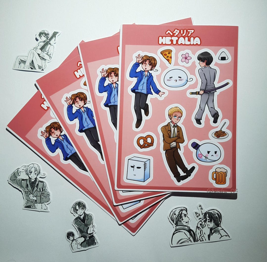 Hetalia Axis Trio Stickersheet - Etsy