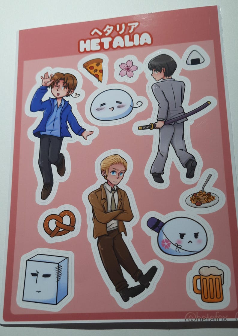 Hetalia Axis Trio Stickersheet - Etsy