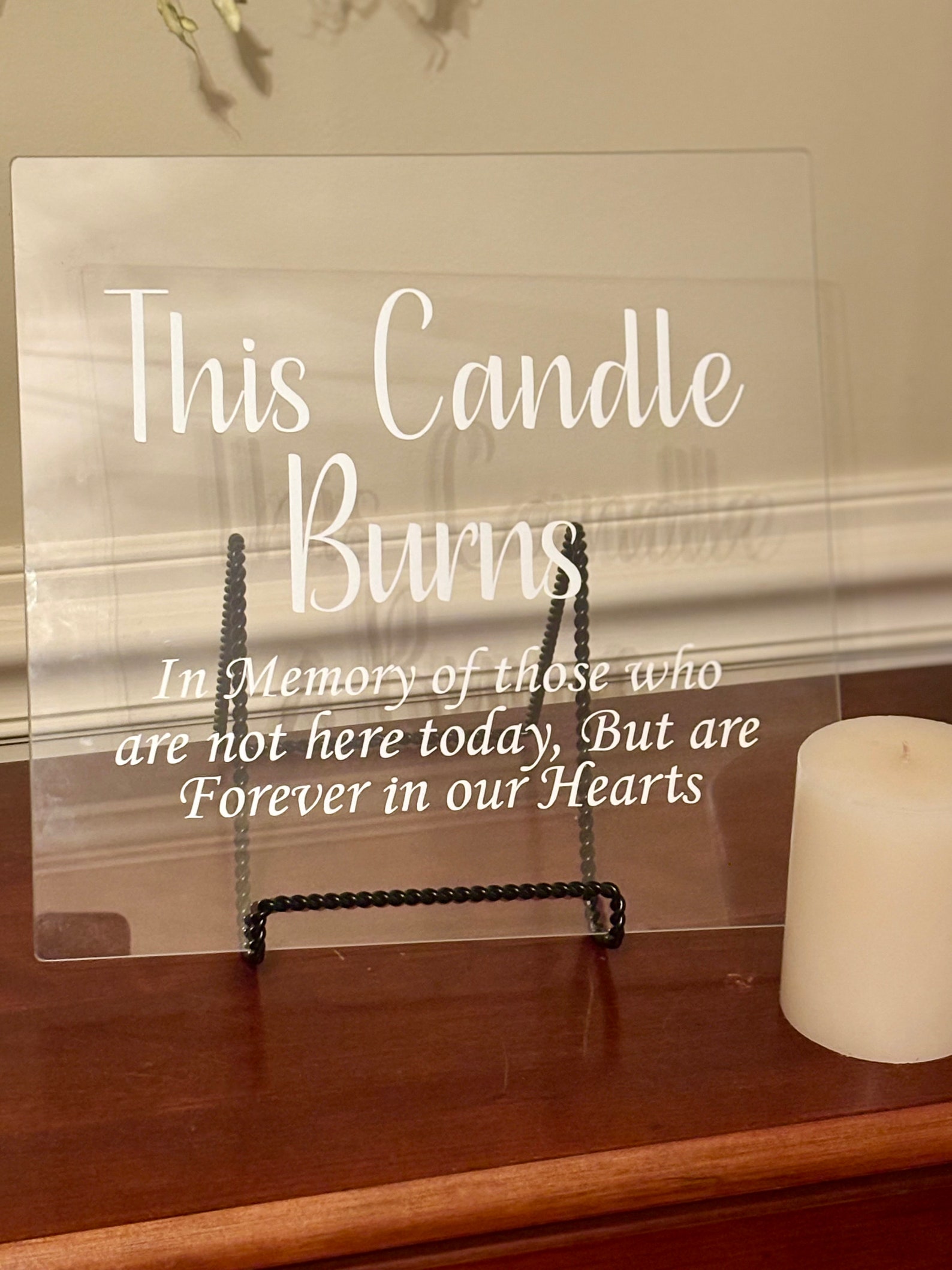 Memorial Sign | This Candle Burns Sign | Loved Ones Sign | Modern ...