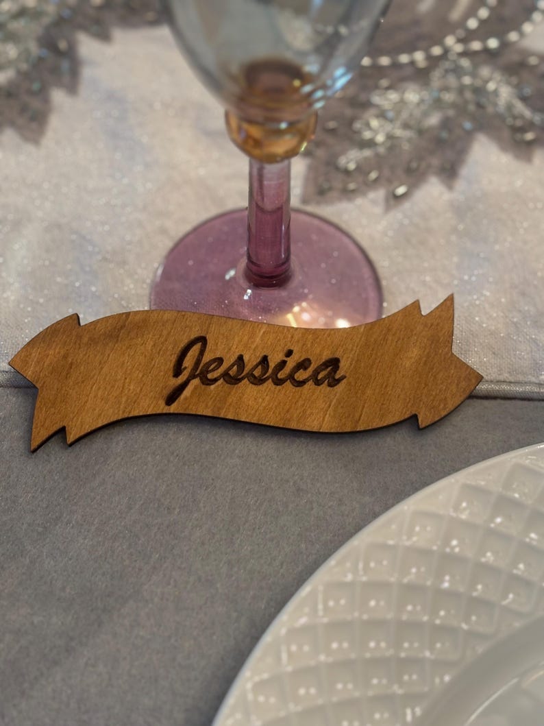 Wooden Name Place Card Tags, Wedding Place Cards, Wedding Favors, Wood ...