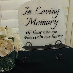 Acrylic Memorial Sign: Modern Script Wedding Tabletop Decor - Etsy