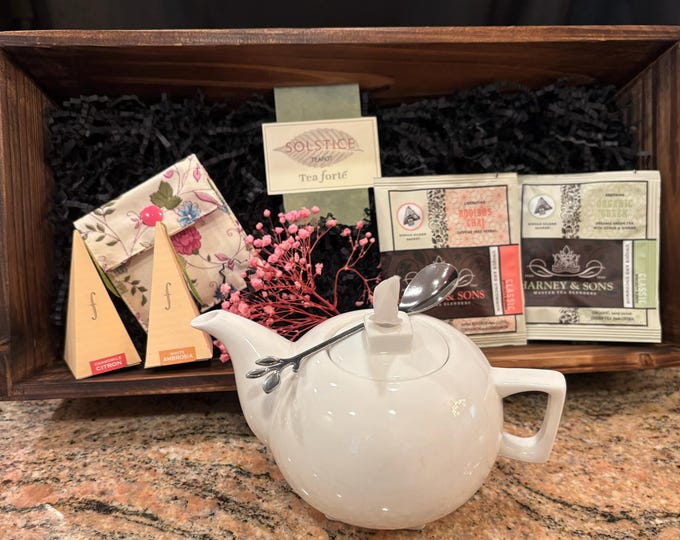 Teaforte Teapot Gift Basket, Tea Gift Set, Tea Pot Gift, - Etsy