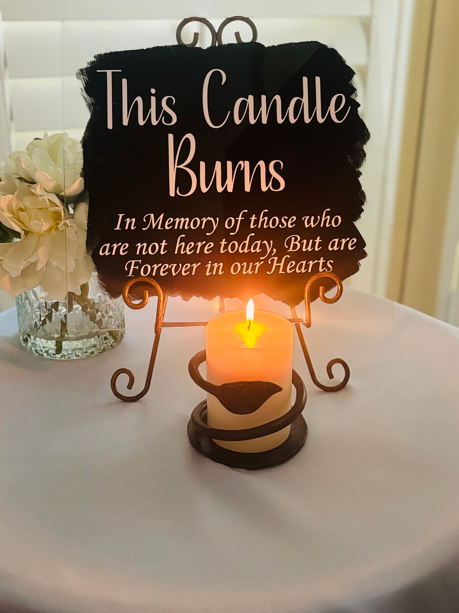 Memorial Sign | This Candle Burns Sign | Loved Ones Sign | Modern ...