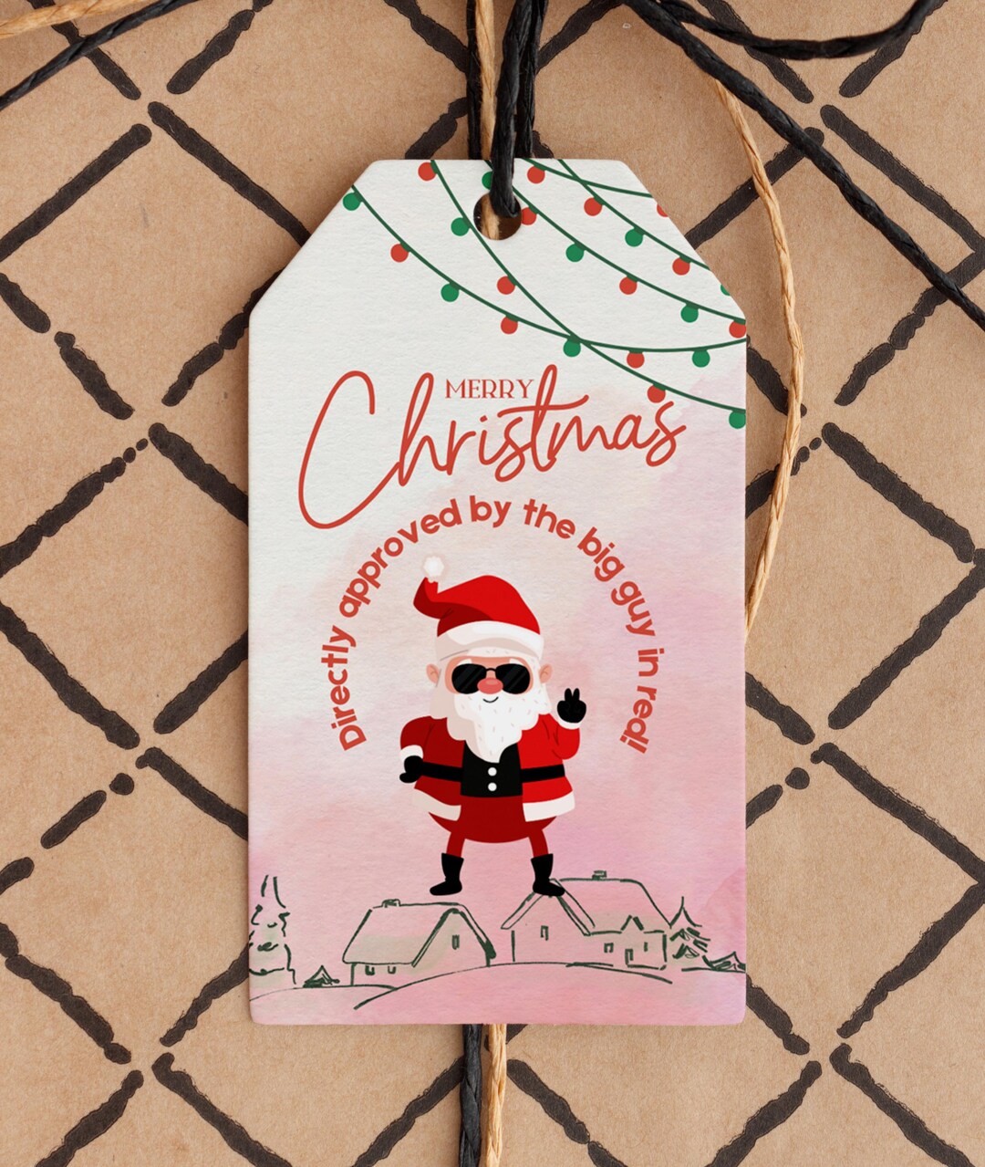 Funny Holiday Printable Christmas Treat Tag, Gift Tag, Christmas Hang ...