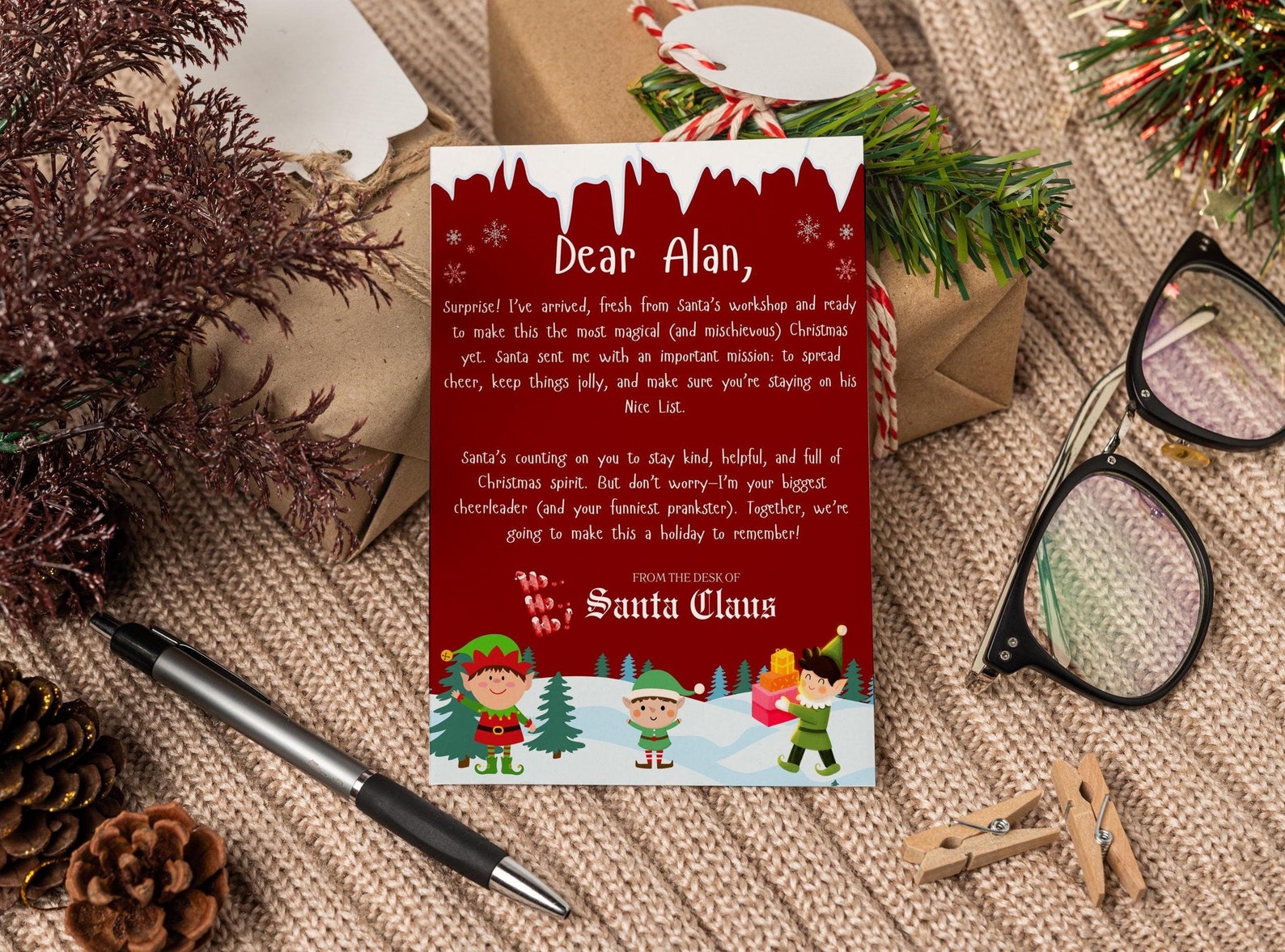 Printable Elf Arrival Letter, Personalized Elf Letter, Christmas Elf ...