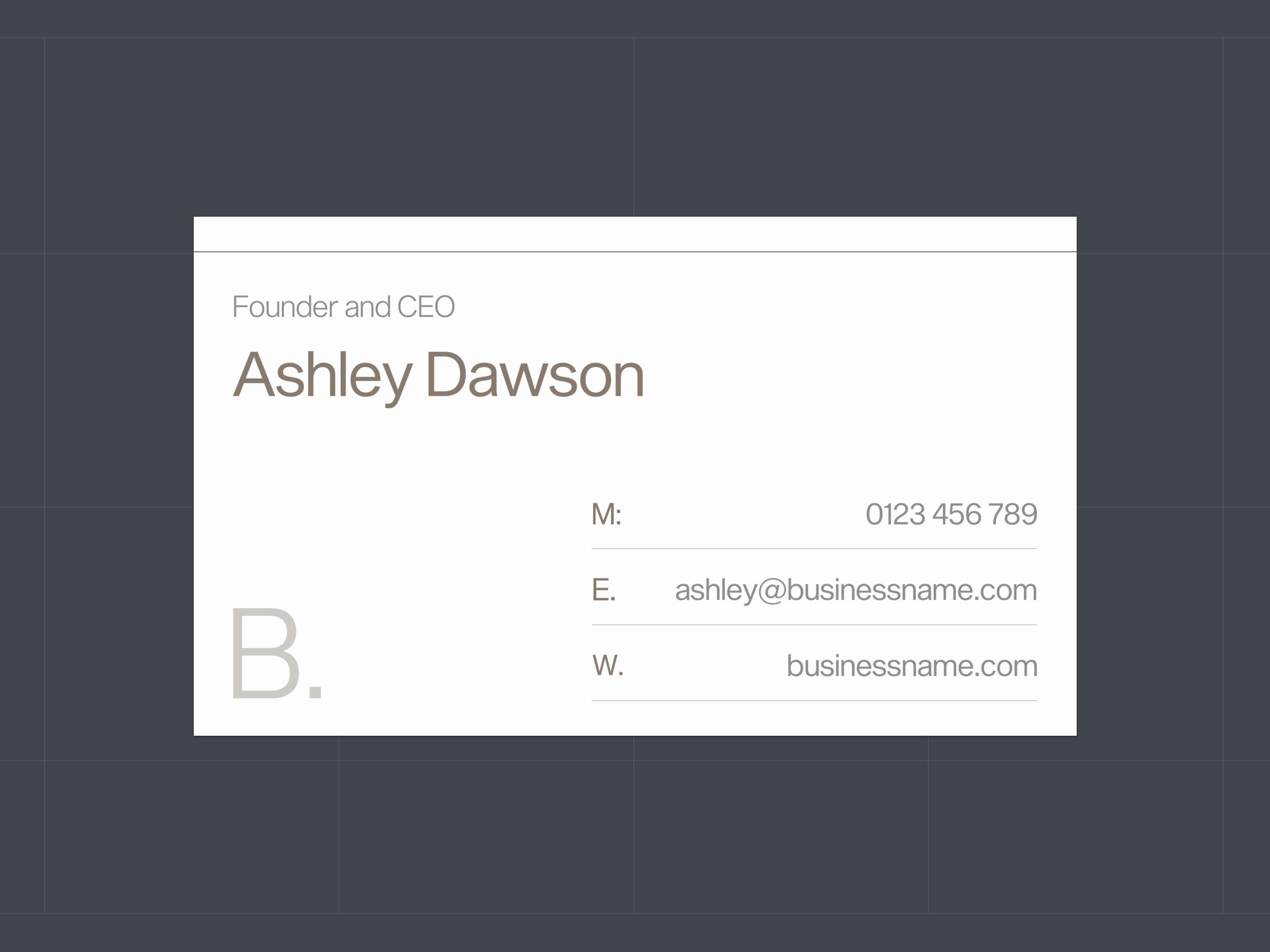 CANVA Business Card Design Template Modern Business Card Minimal ...