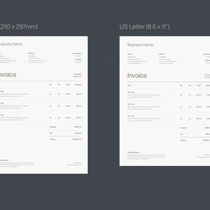 Invoice Canva Template, Minimalist Business Invoice, Small Business ...