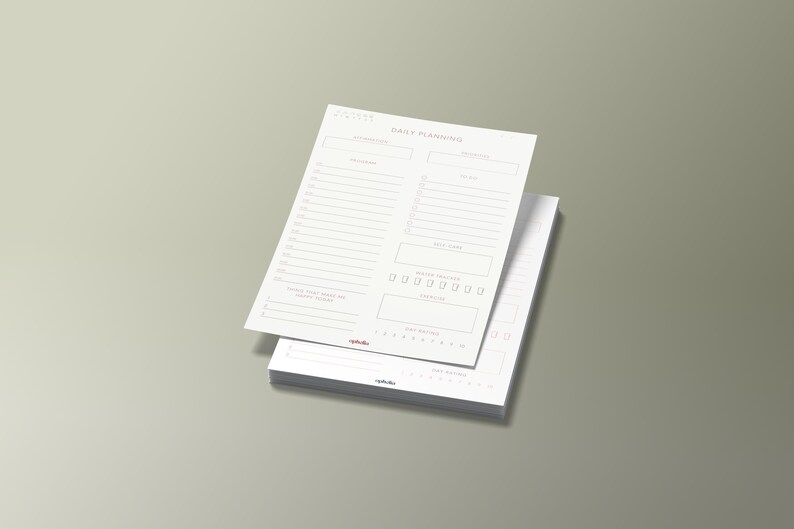 Undated Daily Digital Planner|minimalist Daily Digital Planner ...