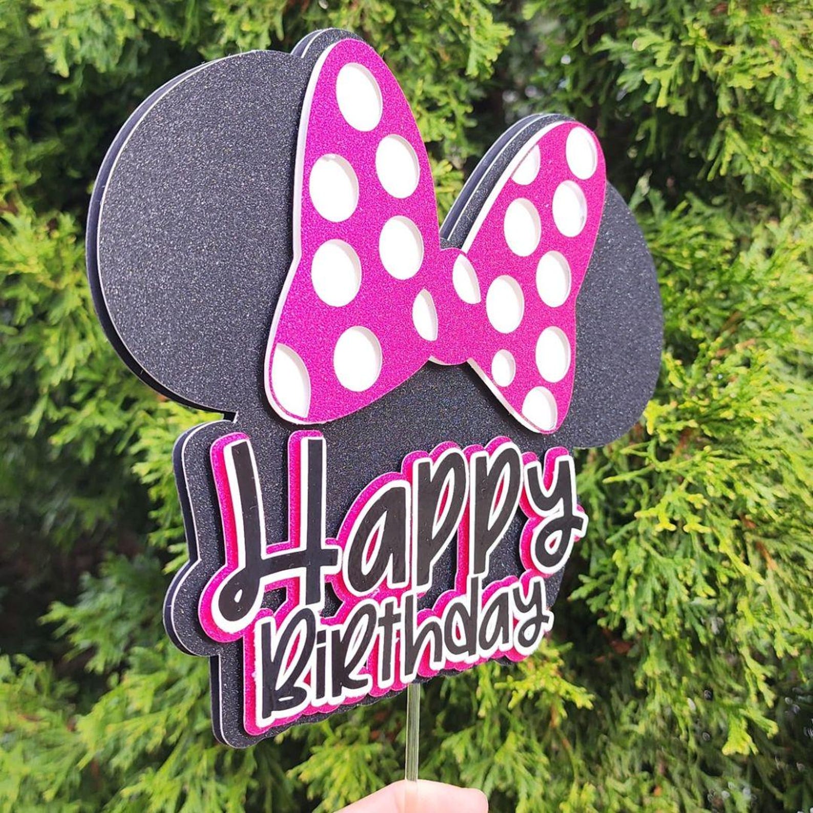 Minnie Mouse Cake Topper, Minnie Mouse Cake Topper, Minnie Mouse Cake ...