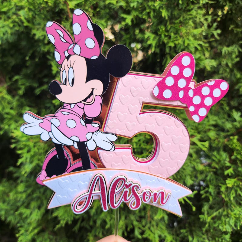 Minnie Mouse Cake Topper - Etsy
