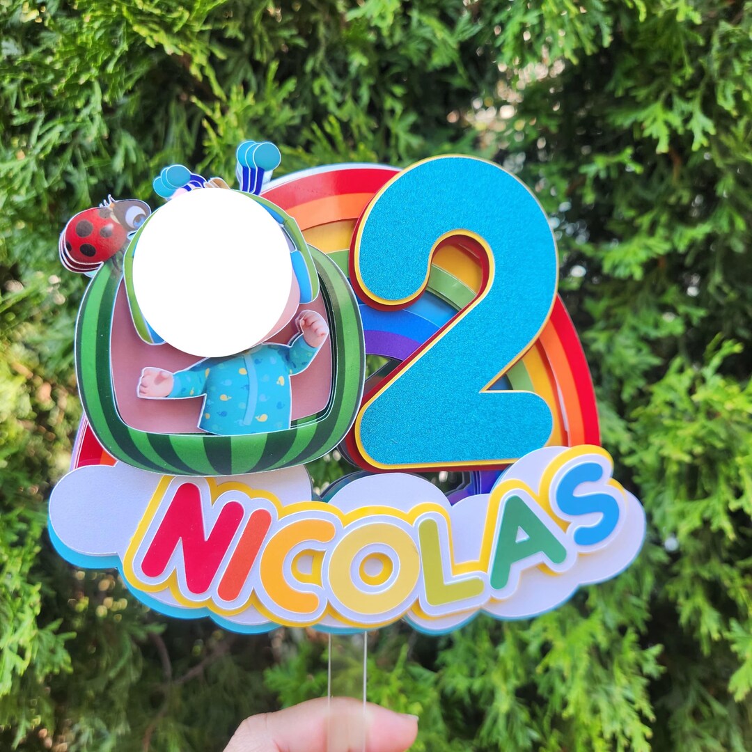 Coco Melon Cake Topper, Coco Melon Shaker Topper, Coco Melon Cake ...