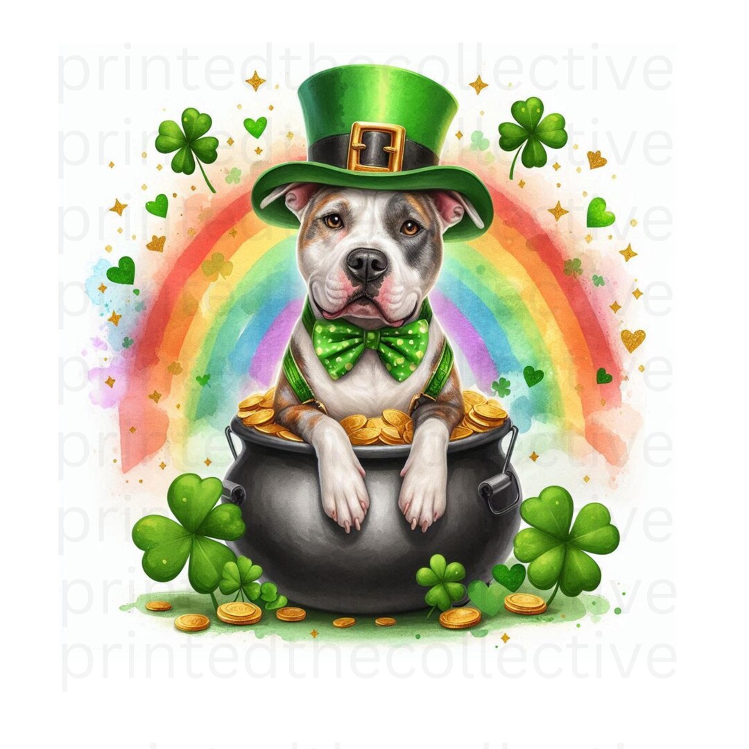 St. Patrick's Day Pit Bull St. Patty's Day Pit Bull, Pit Bull Png, St ...