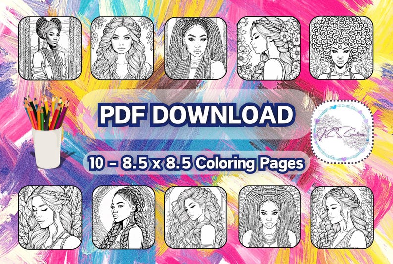 Braided Hairstyles 10 Coloring Pages braids, Box Braid, French Braid ...