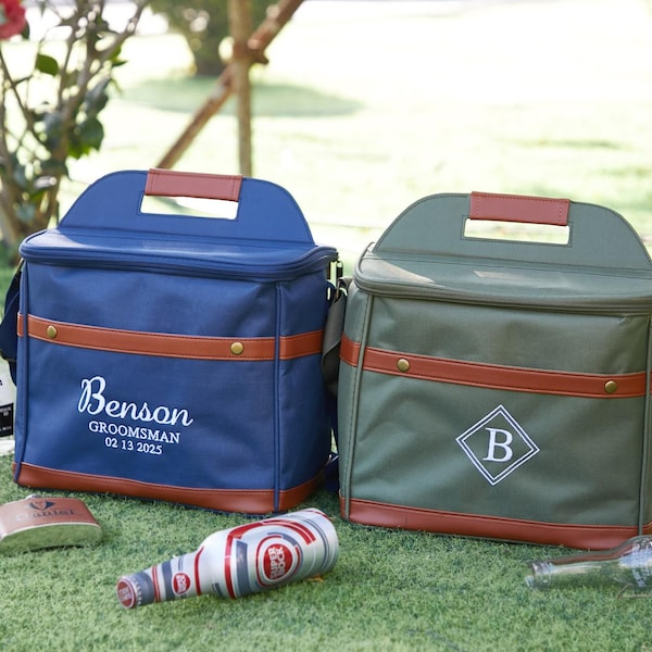 Monogrammed Beer Cooler Bag - Etsy