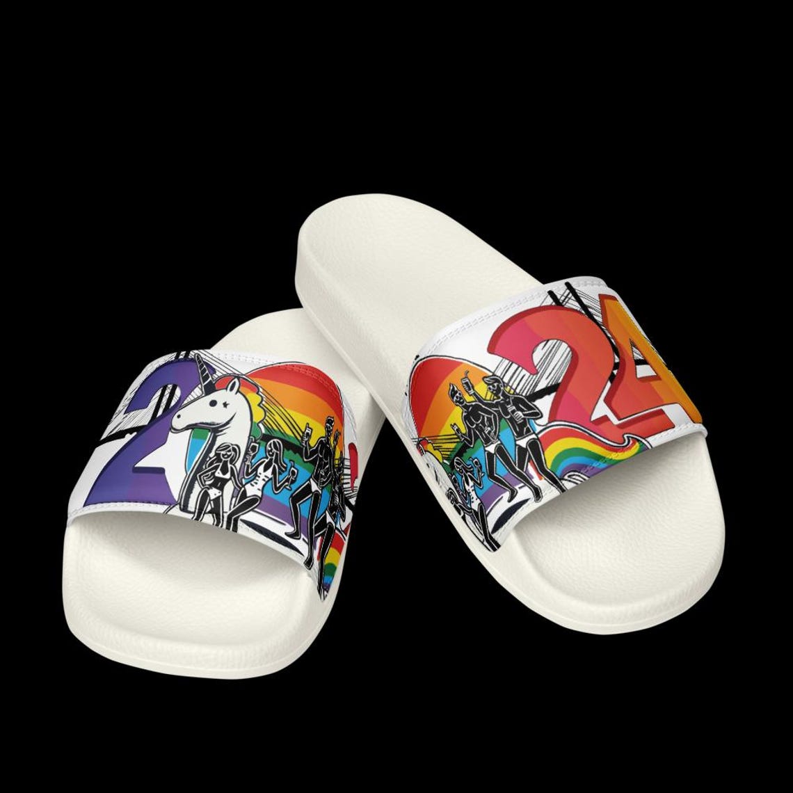 Men's 2024 Rainbow Raft-up Slides - Etsy
