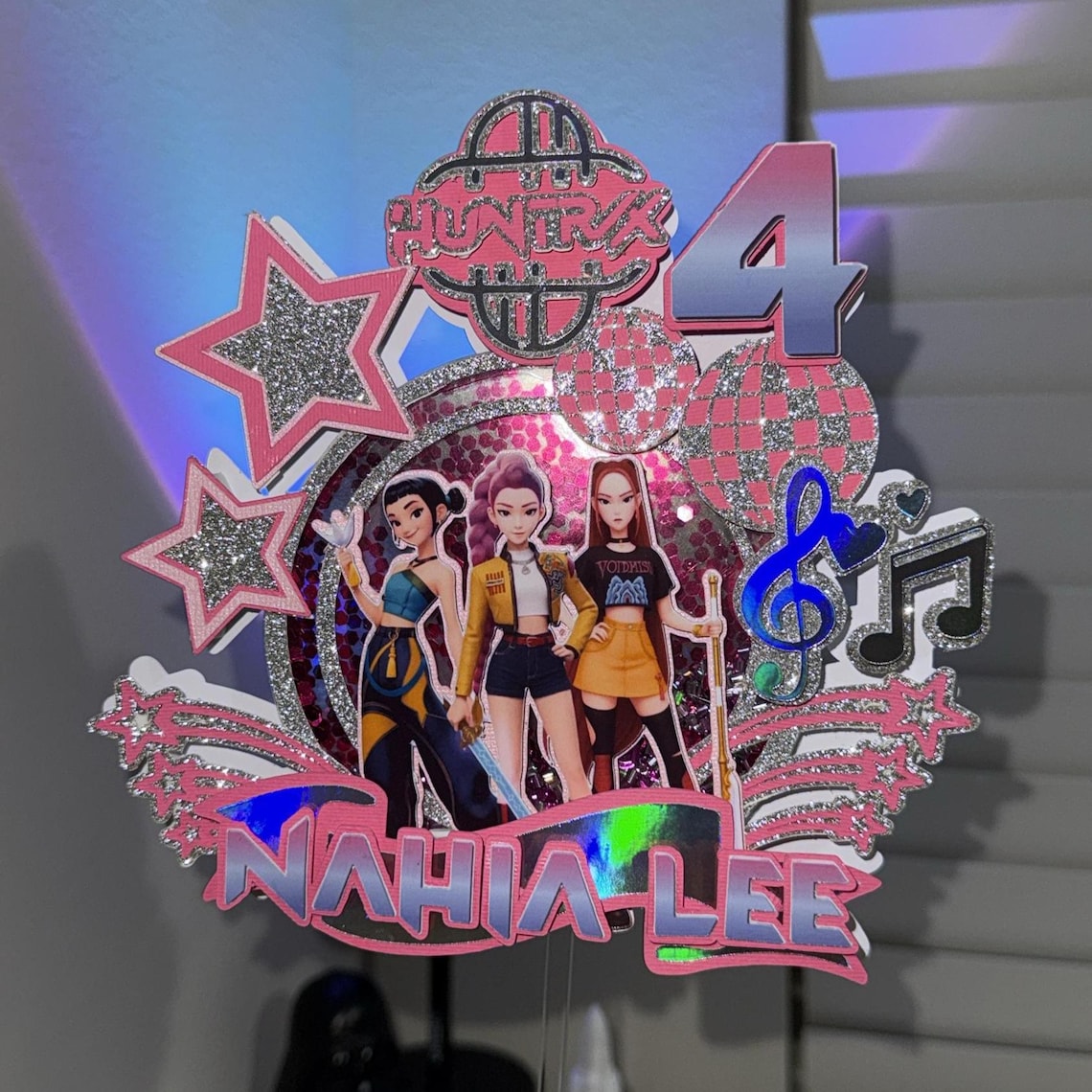 KPOP Demon Hunters Cake Topper, Huntrix Birthday Party Decorations ...