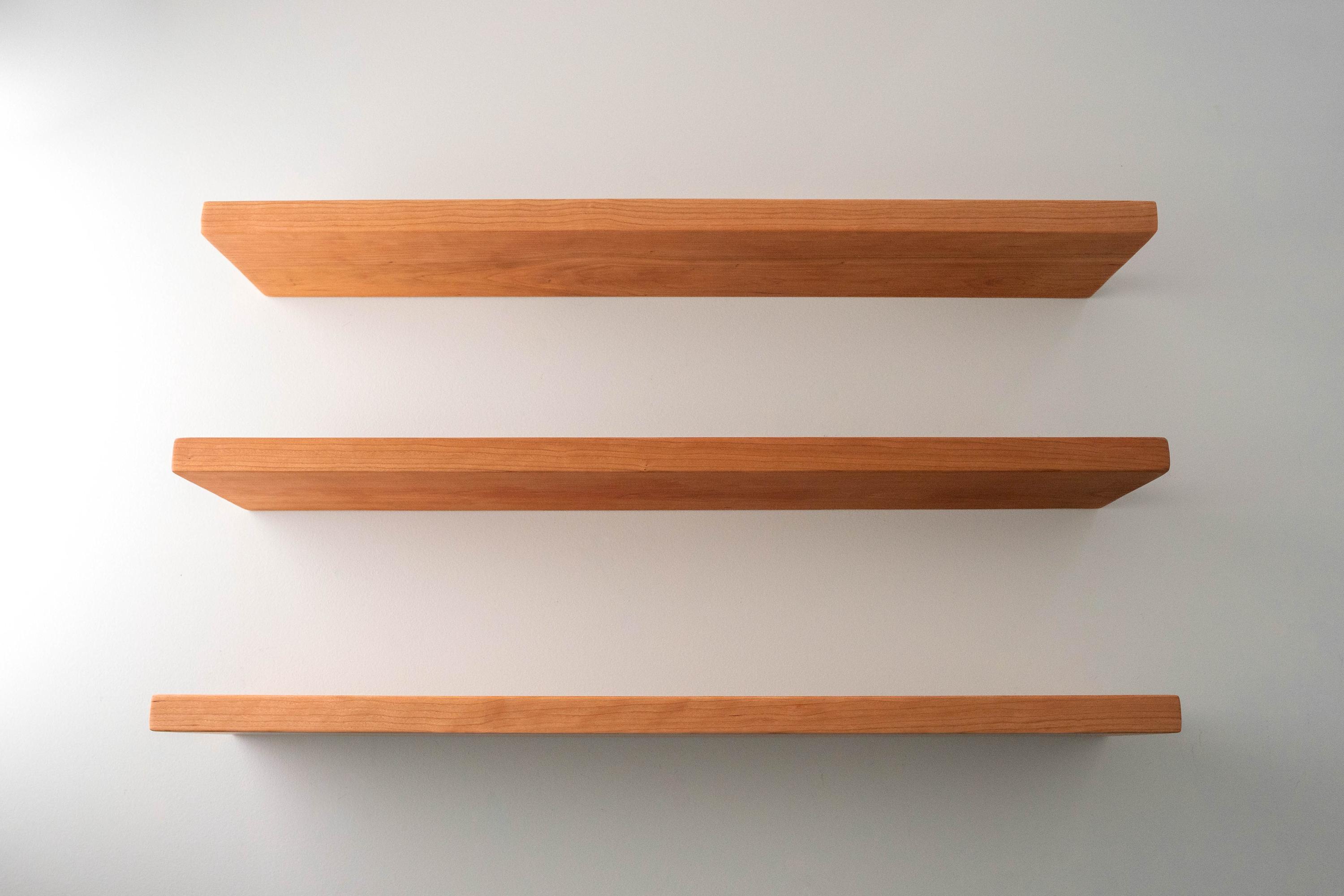 Solid Cherry Shelf - Floating Shelf - Cantilevered Shelf - Modern Shelf ...