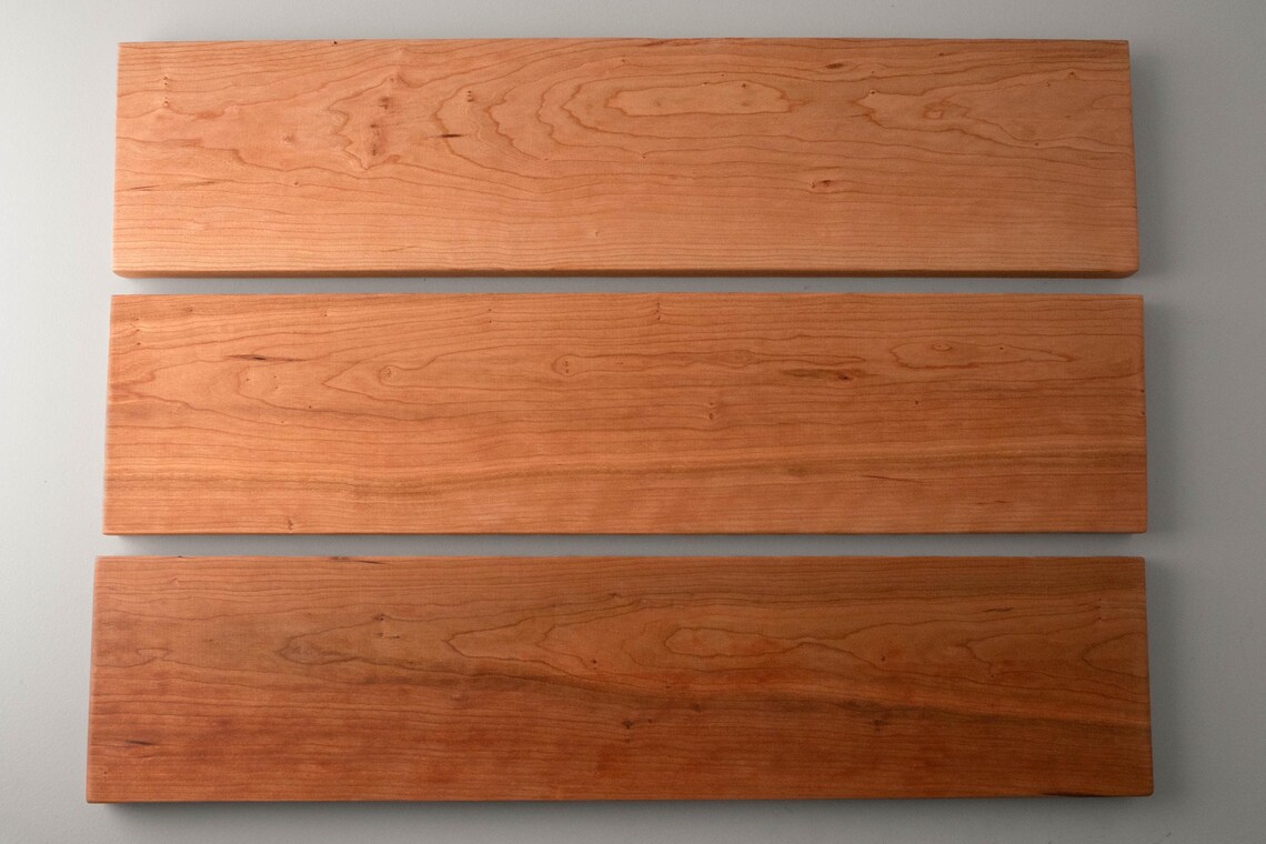 Solid Cherry Floating Shelf – Wall Mounted Modern Display - Etsy