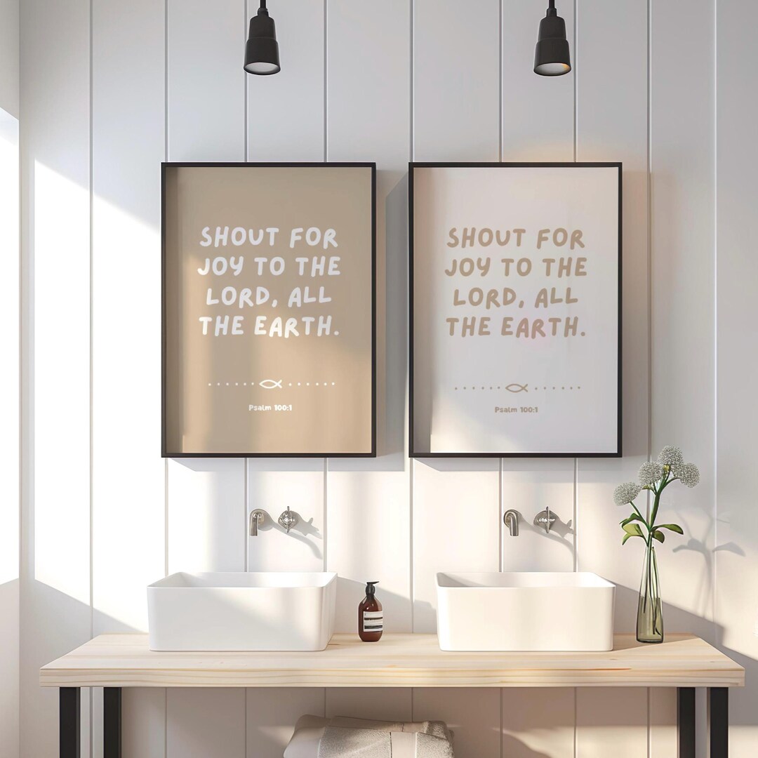 Kids Bible Verse Wall Art Set, Scripture Poster, Church Sunday School ...