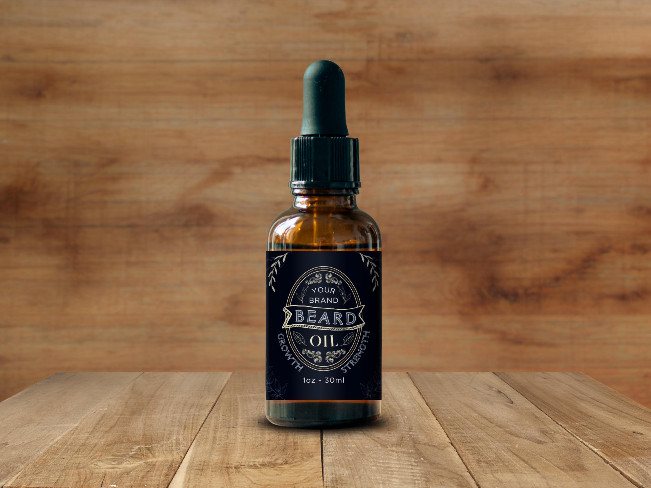 Vintage Beard Oil Label Canva Template, Haircare Oil Template ...