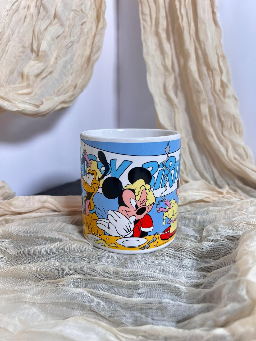 Happy Birthday Mickey Mouse Cup - Etsy