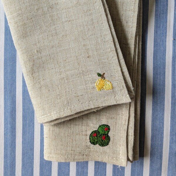 Embroidered Lemon - Etsy