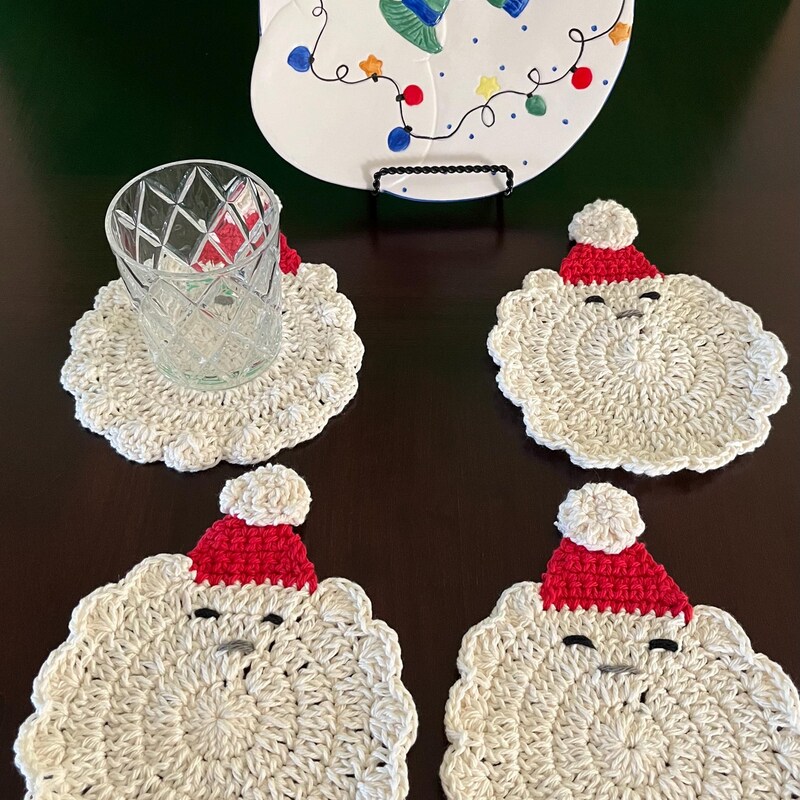 Santa Coasters - Etsy