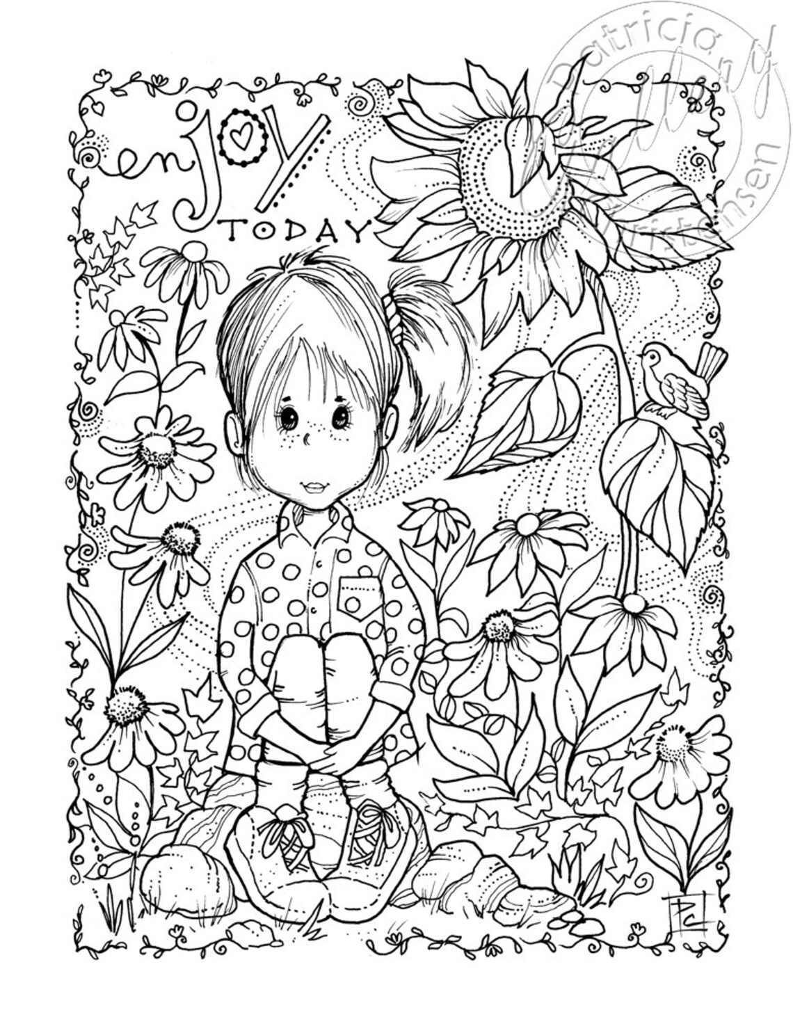 Coloring Book Pages PLUS BONUS Greeting Card-size Art - Etsy
