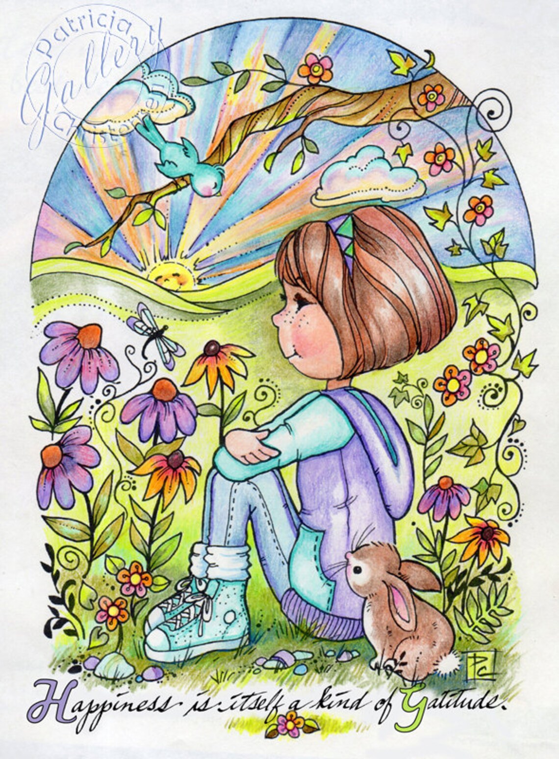 Coloring Book Pages Digital Download Colored Pencils Jel Pens You Print ...