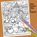 Instant Download Digital Coloring 2 Pages - Autumn Halloween ...