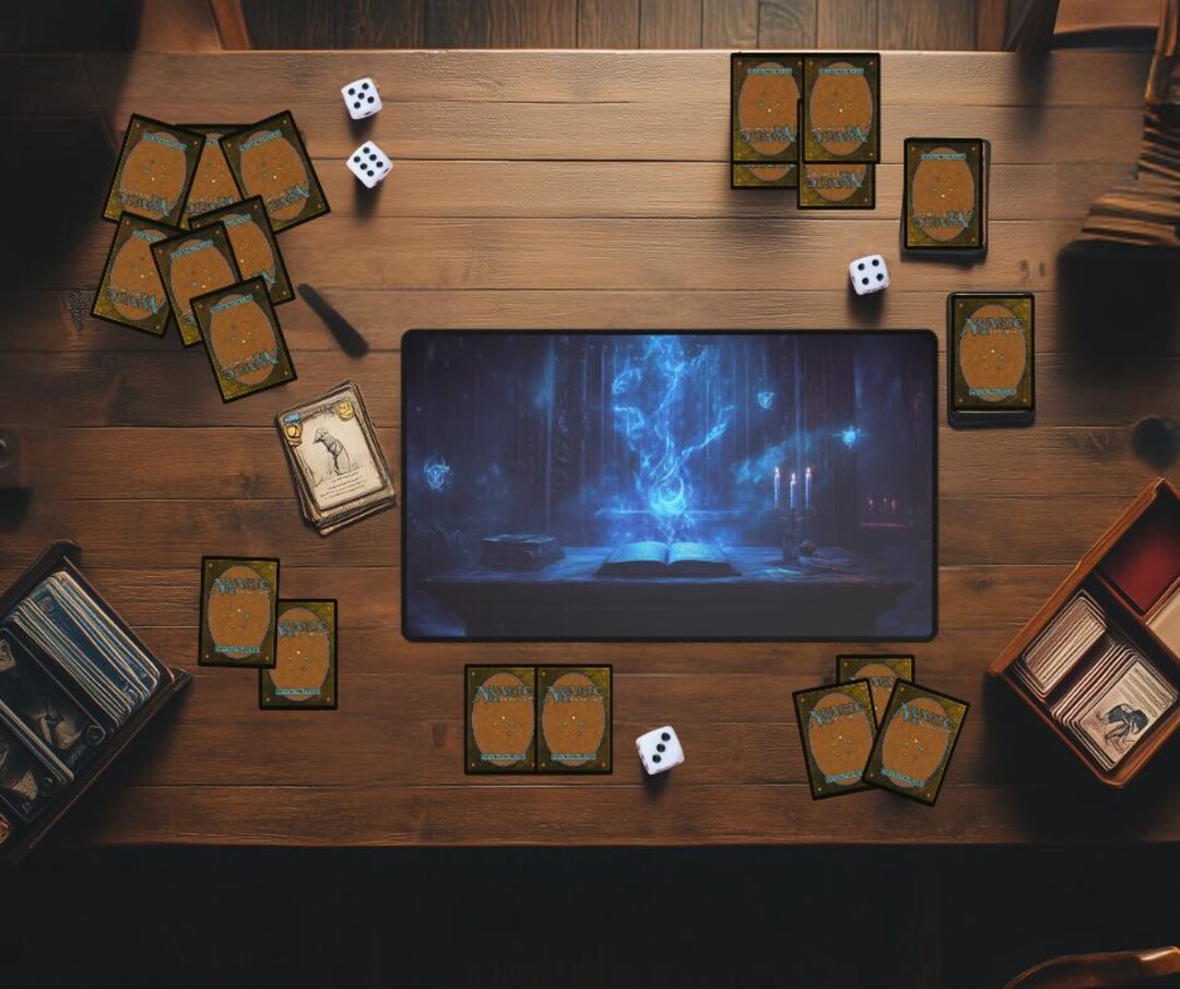 Blue Mana Sorcery Devotion Playmat | Fantasy Spellcaster Table | MTG ...